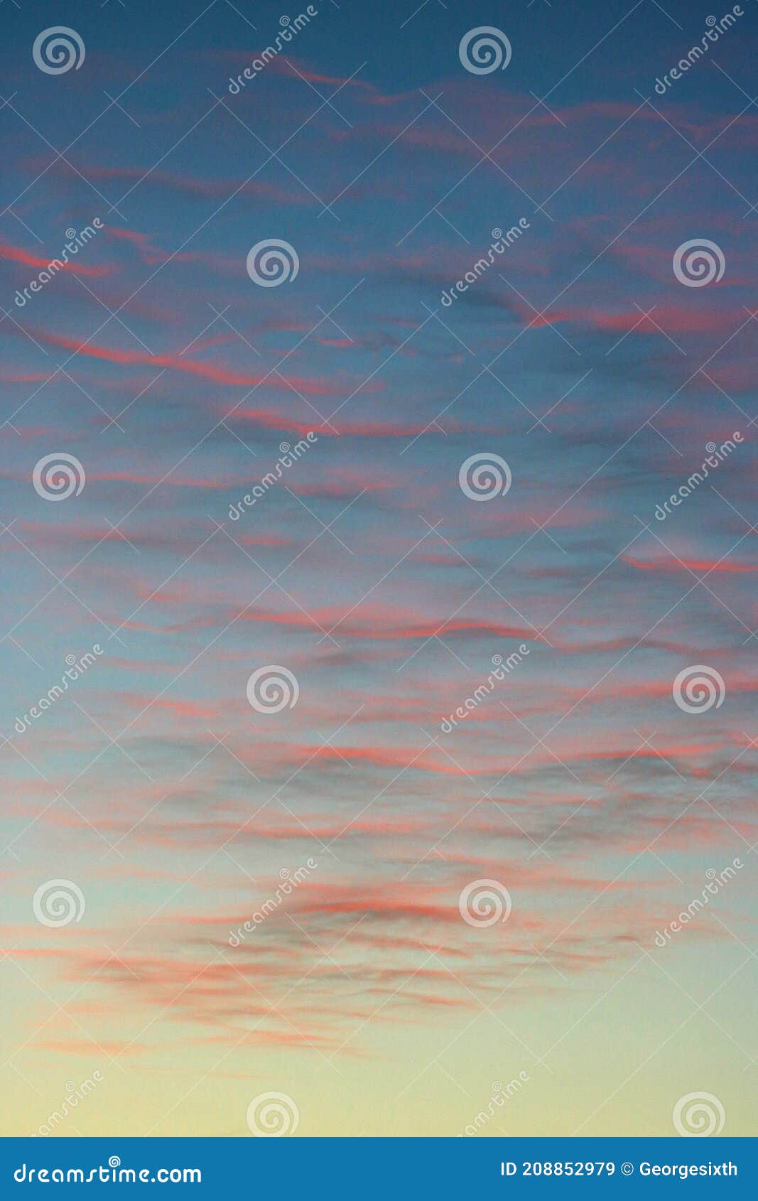 Wavy Colored Lines of Clouds in Sky at Sunset Stock Image - Image of ...