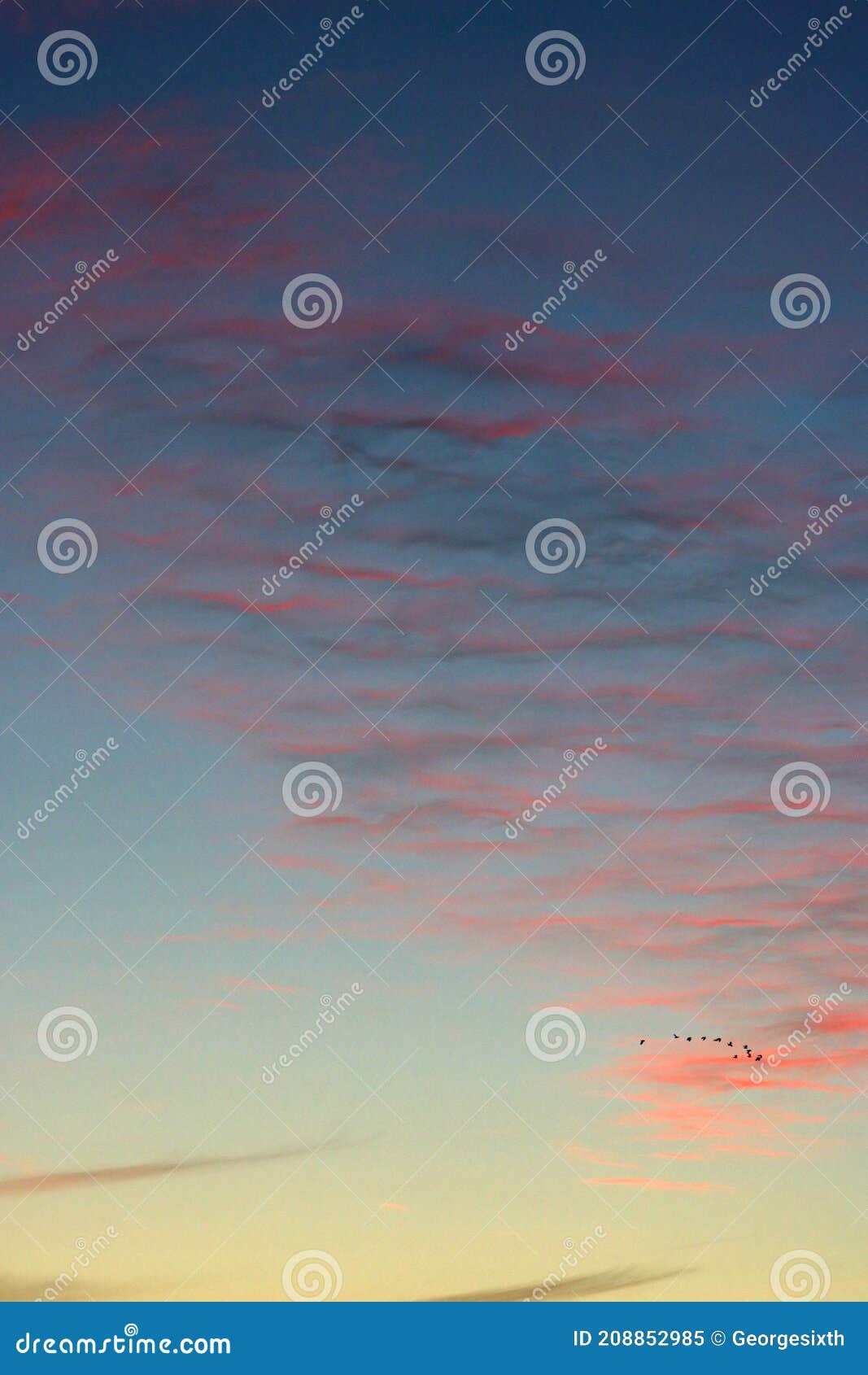 Wavy Colored Lines of Clouds in Sky at Sunset Stock Image - Image of ...