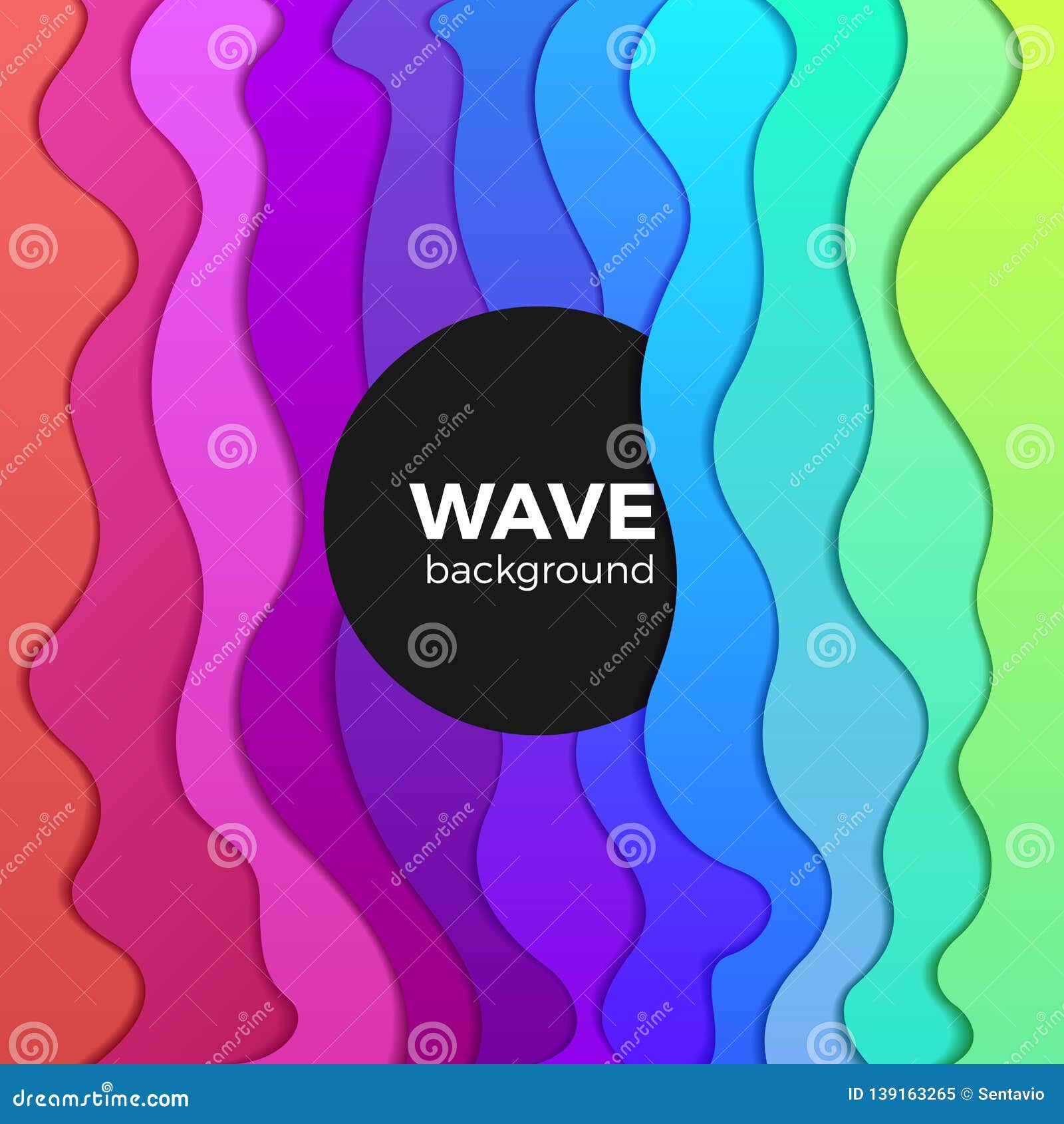 Wavy Colorful Background Abstract Design Vector. R Stock Vector ...