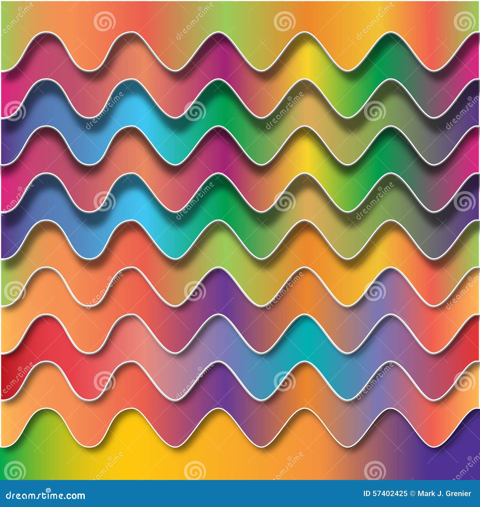 Wavy Colors stock illustration. Illustration of flow - 57402425