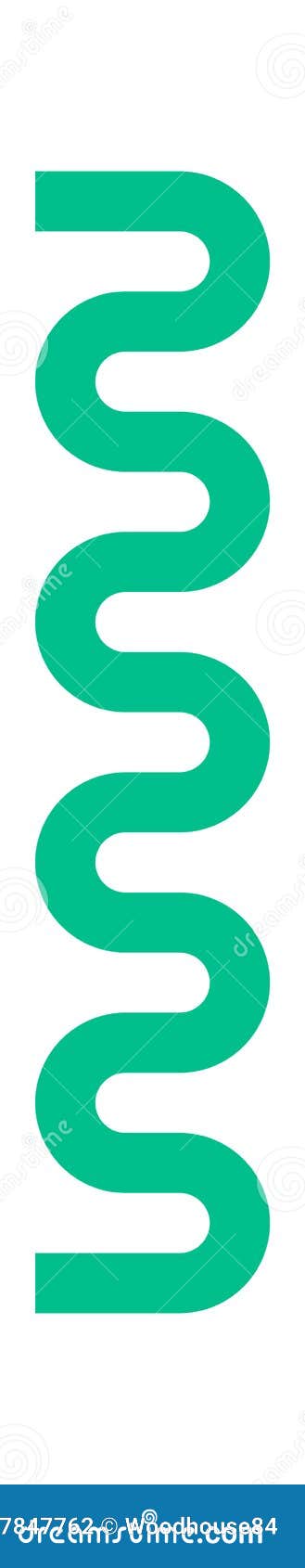 Wavy Curved Line Abstract Zigzag Stock Illustration - Illustration of ...