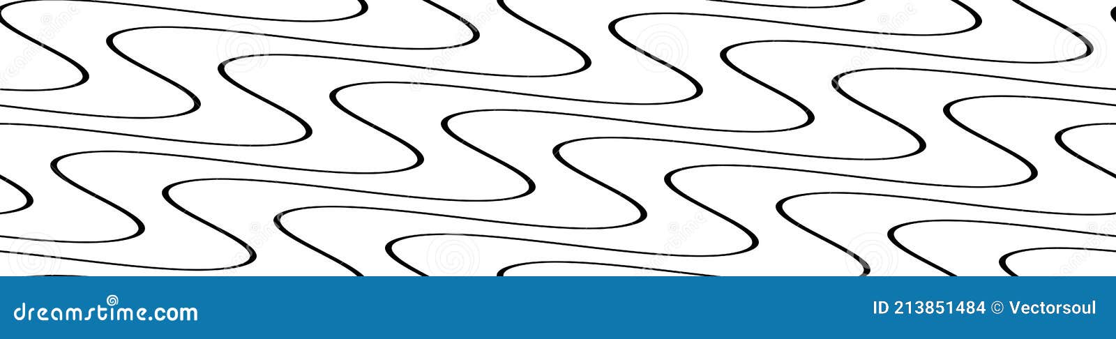 Wavy, Curvy, Curved Lines Abstract Seamlessly Repeatable Rectangle ...