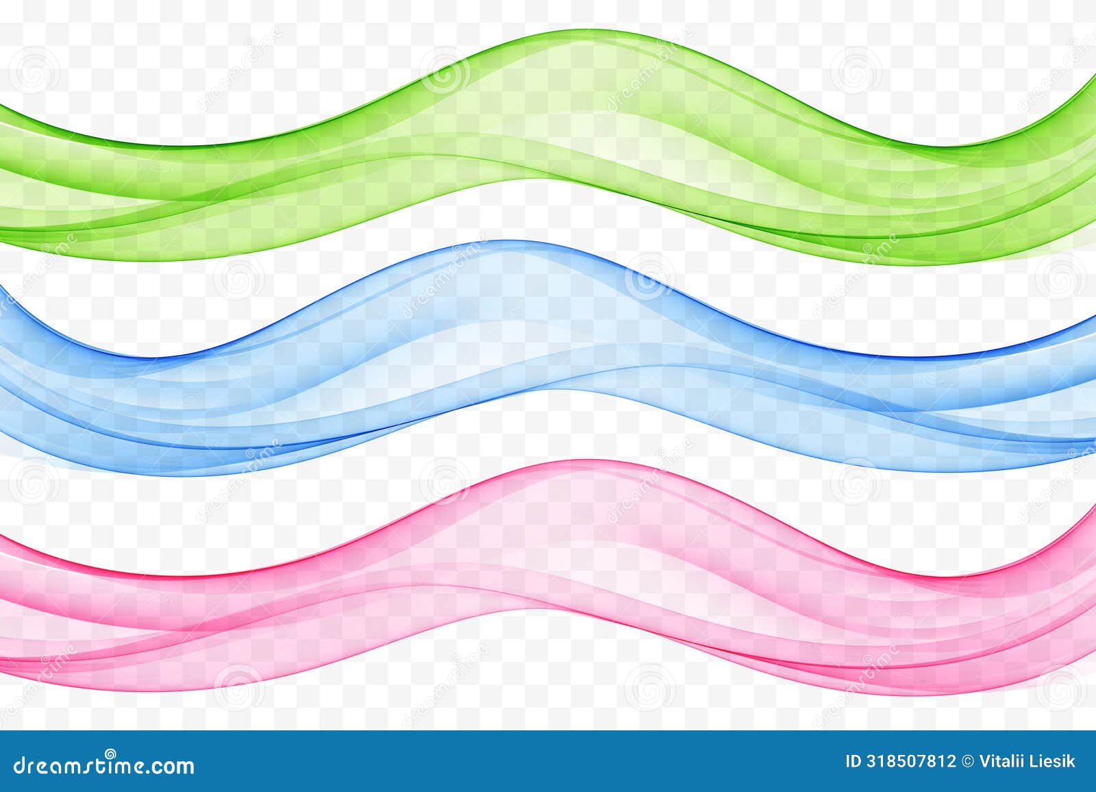 Wavy Design Element, Abstract Wave Set. Stock Vector - Illustration of ...