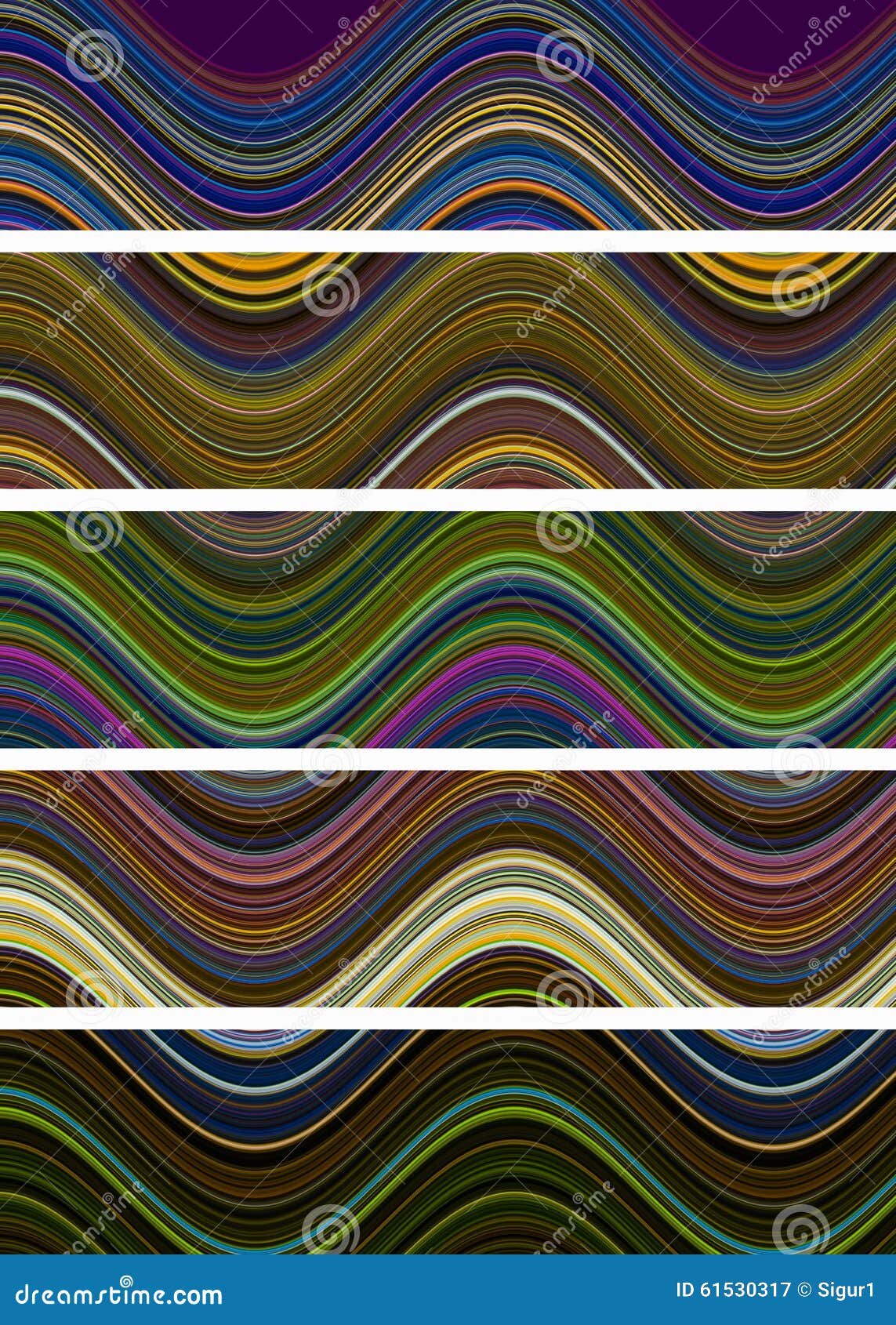 Wavy Design and Multicolored Stock Illustration - Illustration of ...