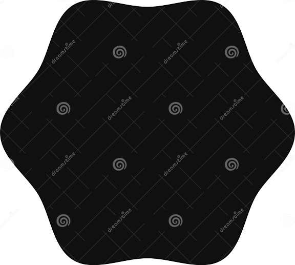 Wavy and Distorted Black Blob Forming an Abstract and Geometric Shape ...