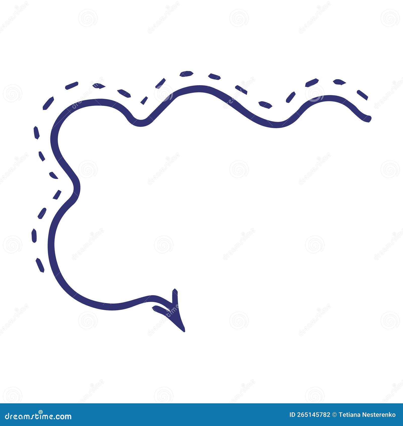 Wavy Doodle Arrow Vector Design Element Stock Vector - Illustration of ...