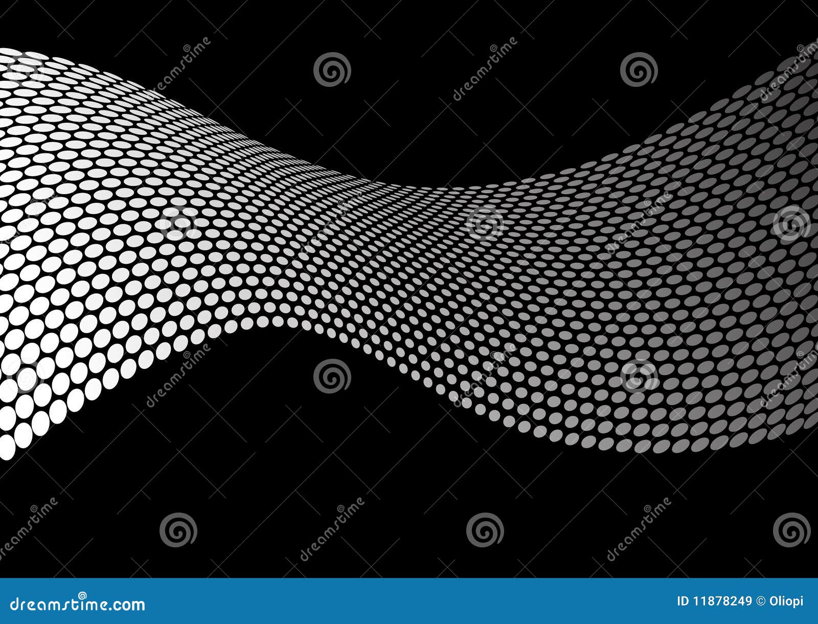 Wavy Dots, vector stock vector. Illustration of black - 11878249