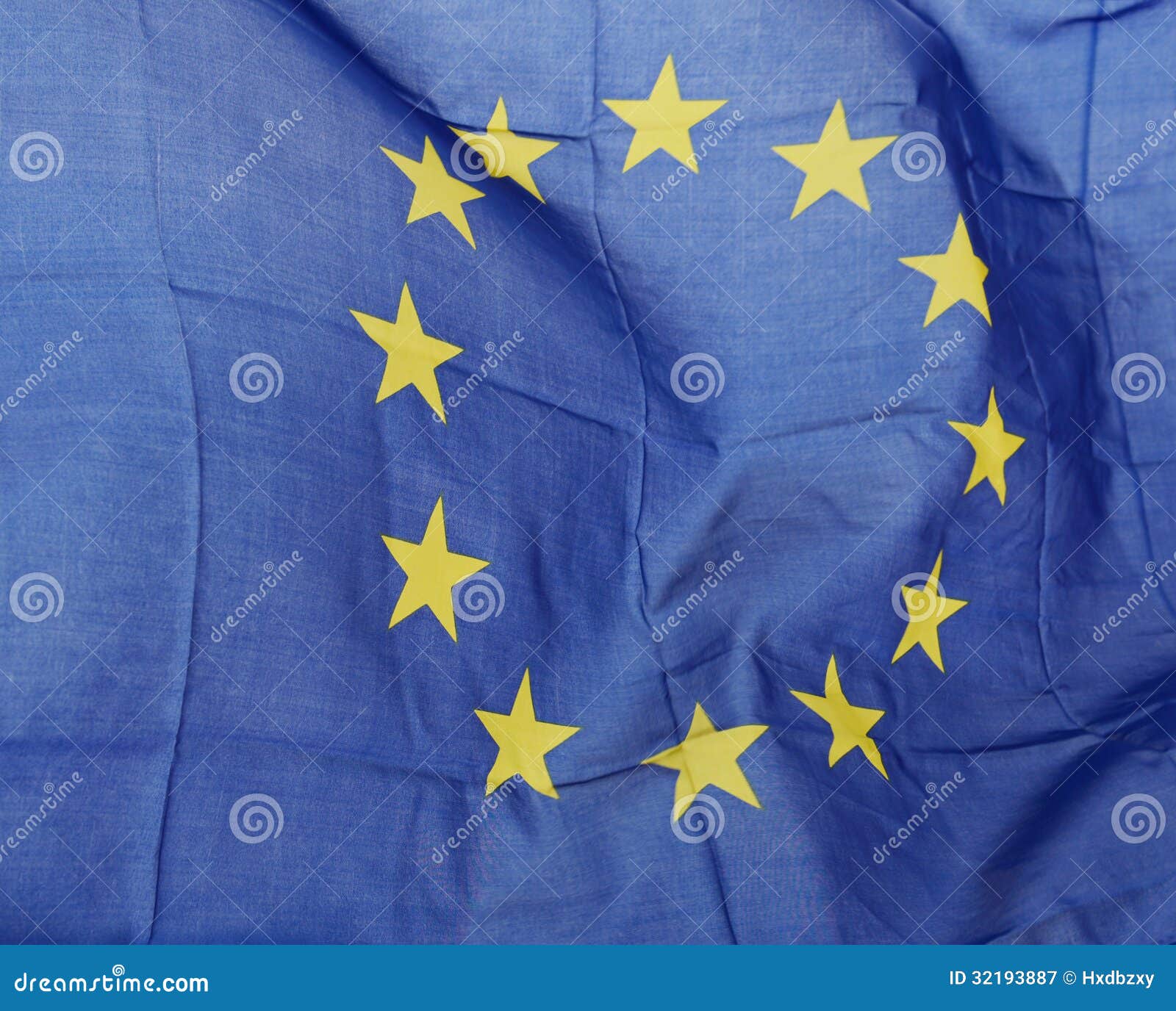 Wavy EU flag stock image. Image of country, silk, seams - 32193887