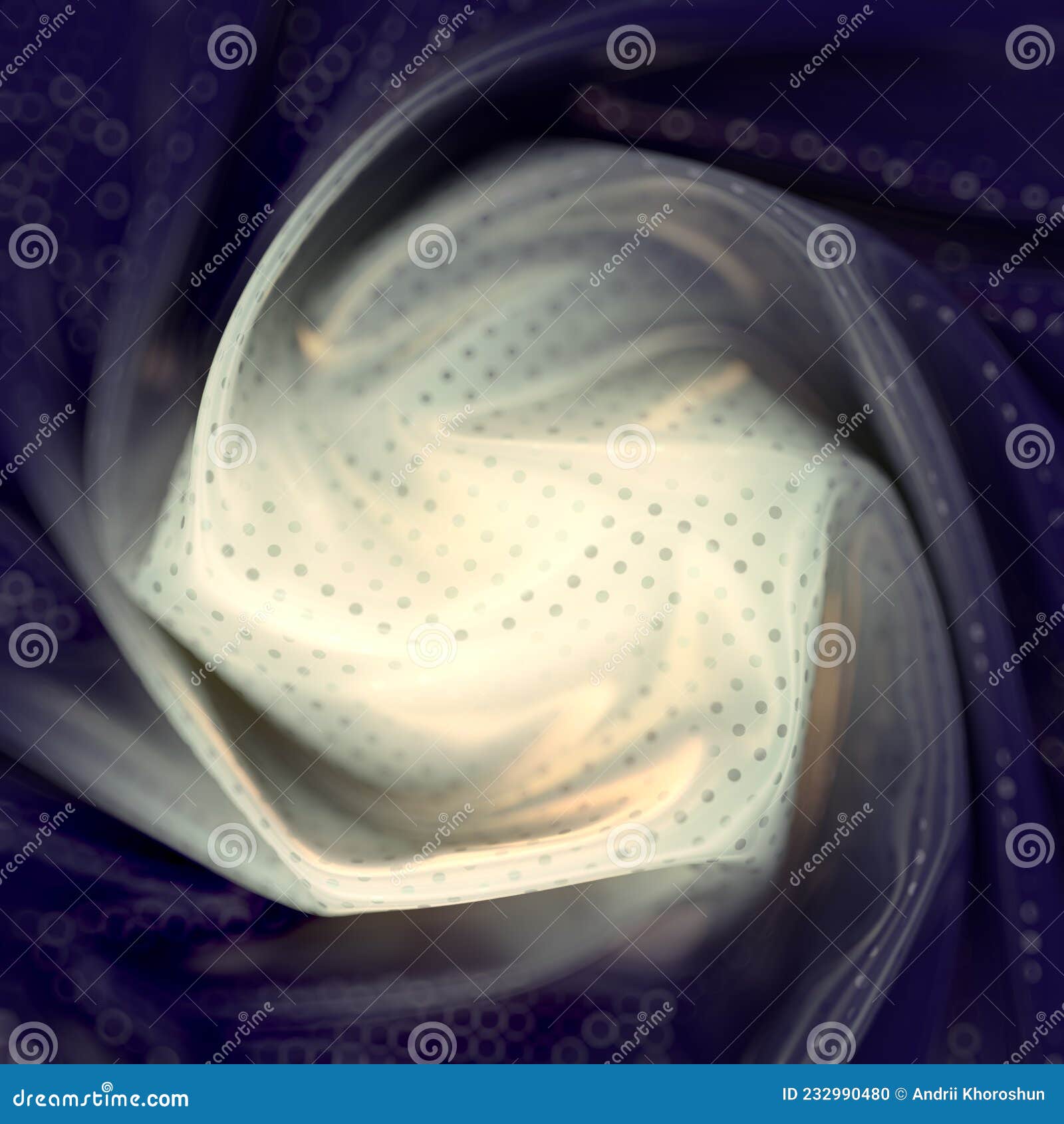 Wavy Fabric with Polka Dot Geometric Pattern. Luxury Smooth Background ...