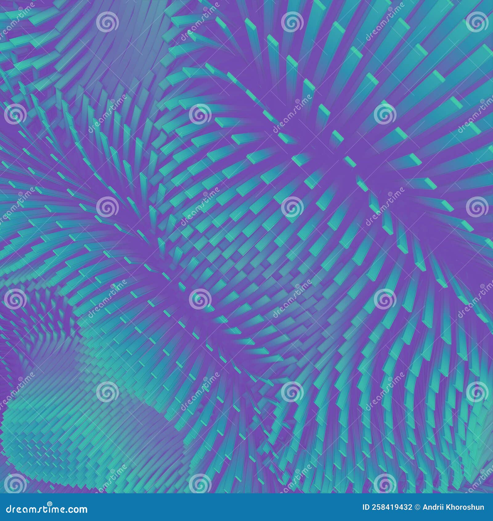 Wavy Field of Simple Neon Color Rectangular Forms. Abstract Background ...