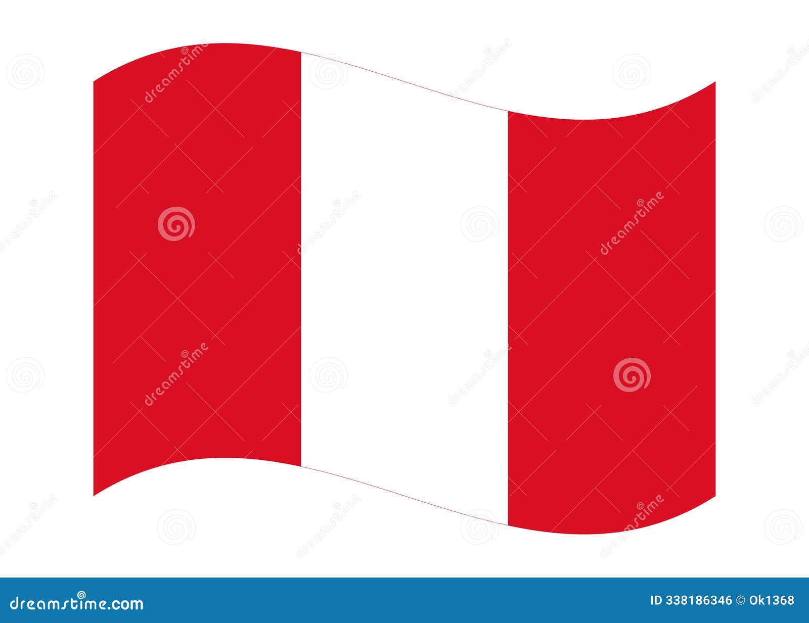 Wavy Flag of Peru, Isolated on Transparent Background. Flag of the ...