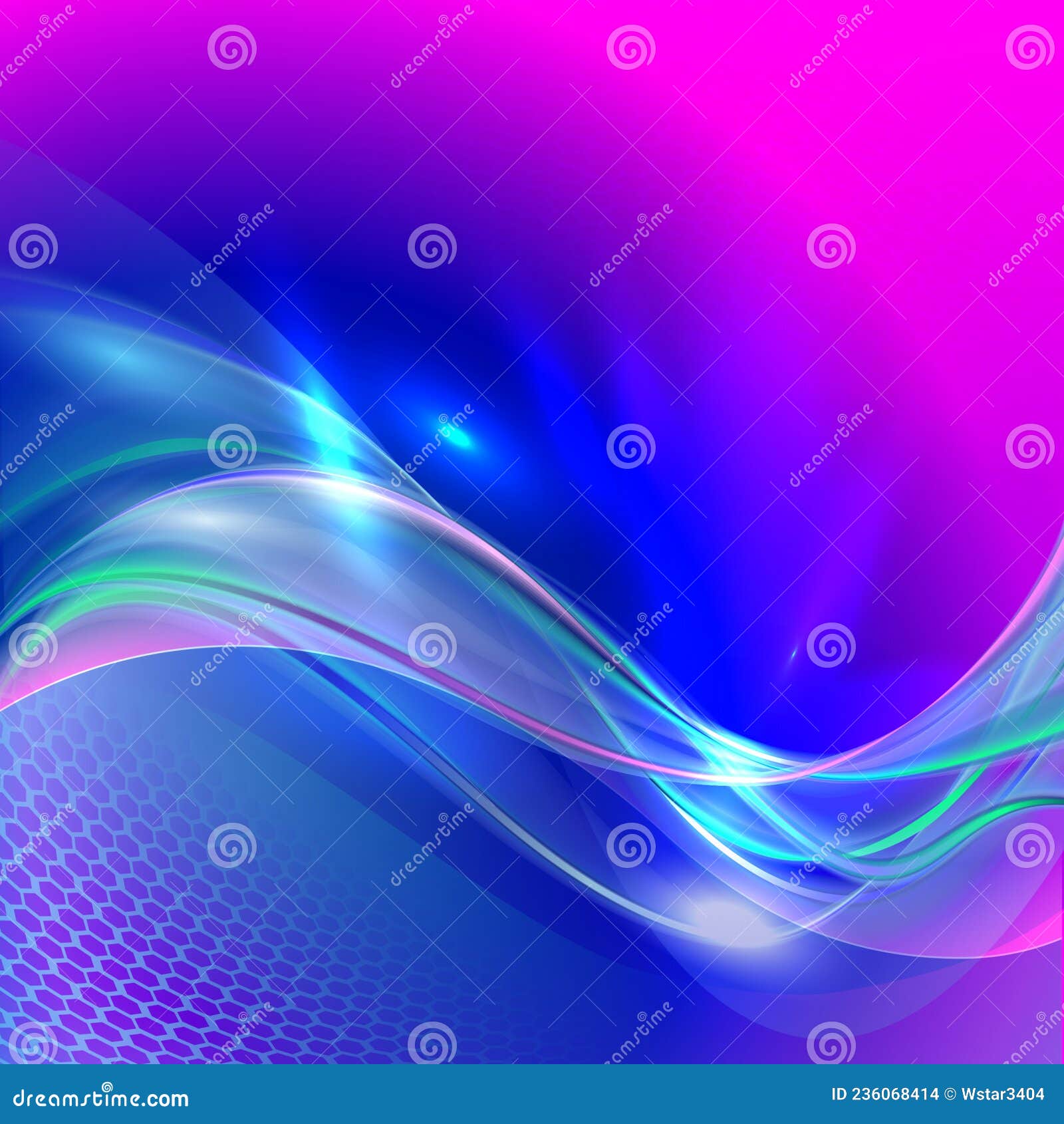 Wavy Flare with Hexagon Honeycomb Pattern Stock Vector - Illustration ...