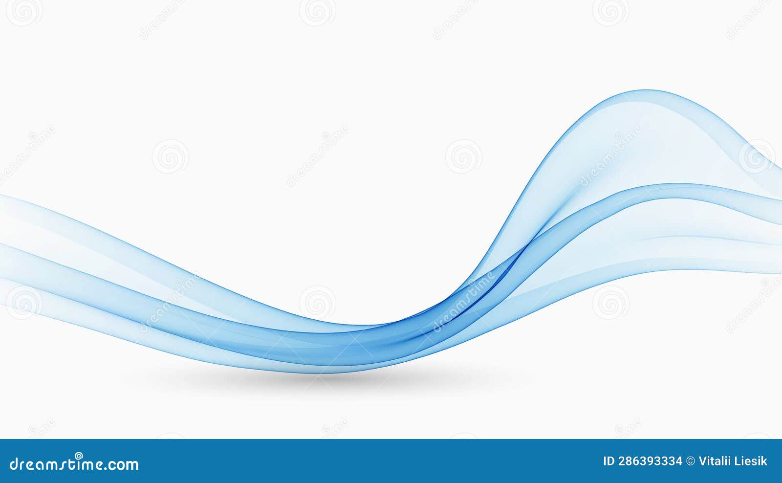 Wavy Flow of Misty Blue Abstract Wave, Design Element, Background ...