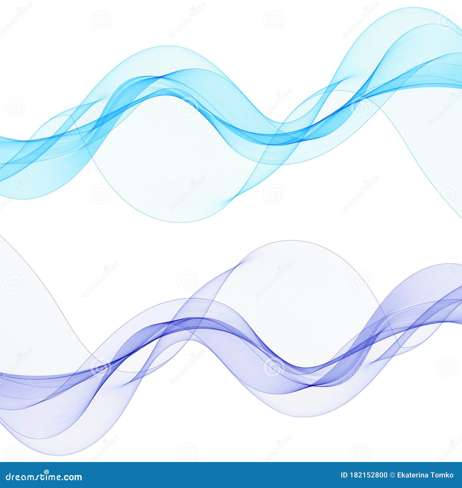 Wavy Flow. Set of Abstract Vector Waves. Border, Certificate, Banner ...