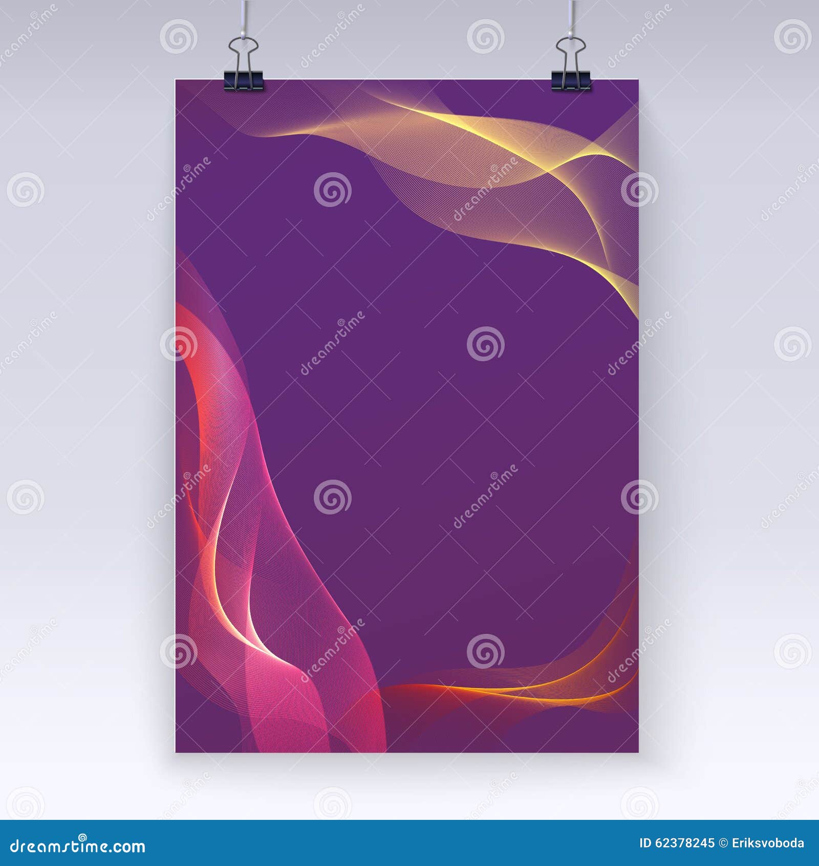 Wavy Flowing Poster Template Stock Vector - Illustration of rainbow ...