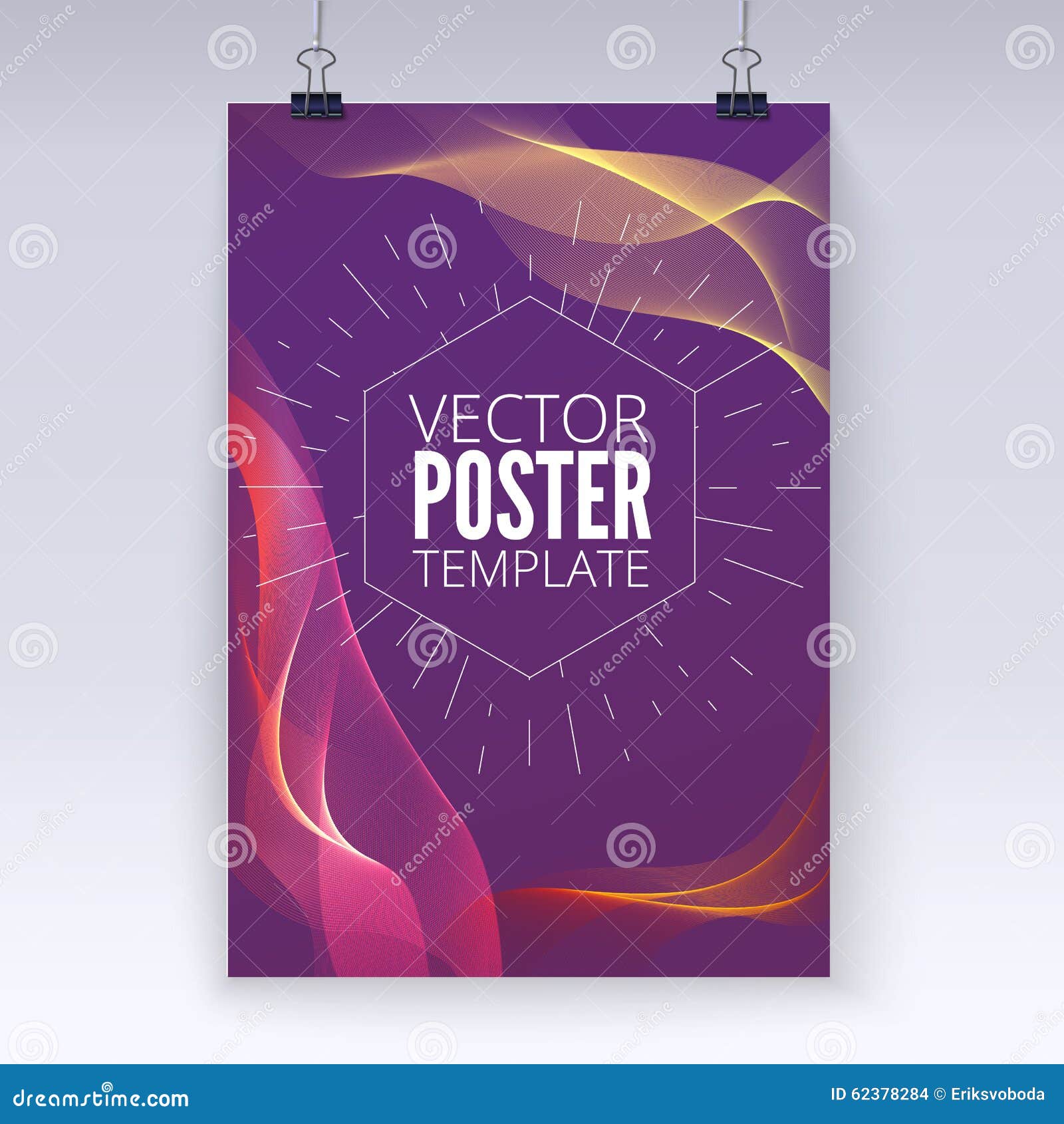 Wavy Flowing Poster Template Stock Vector - Illustration of business ...