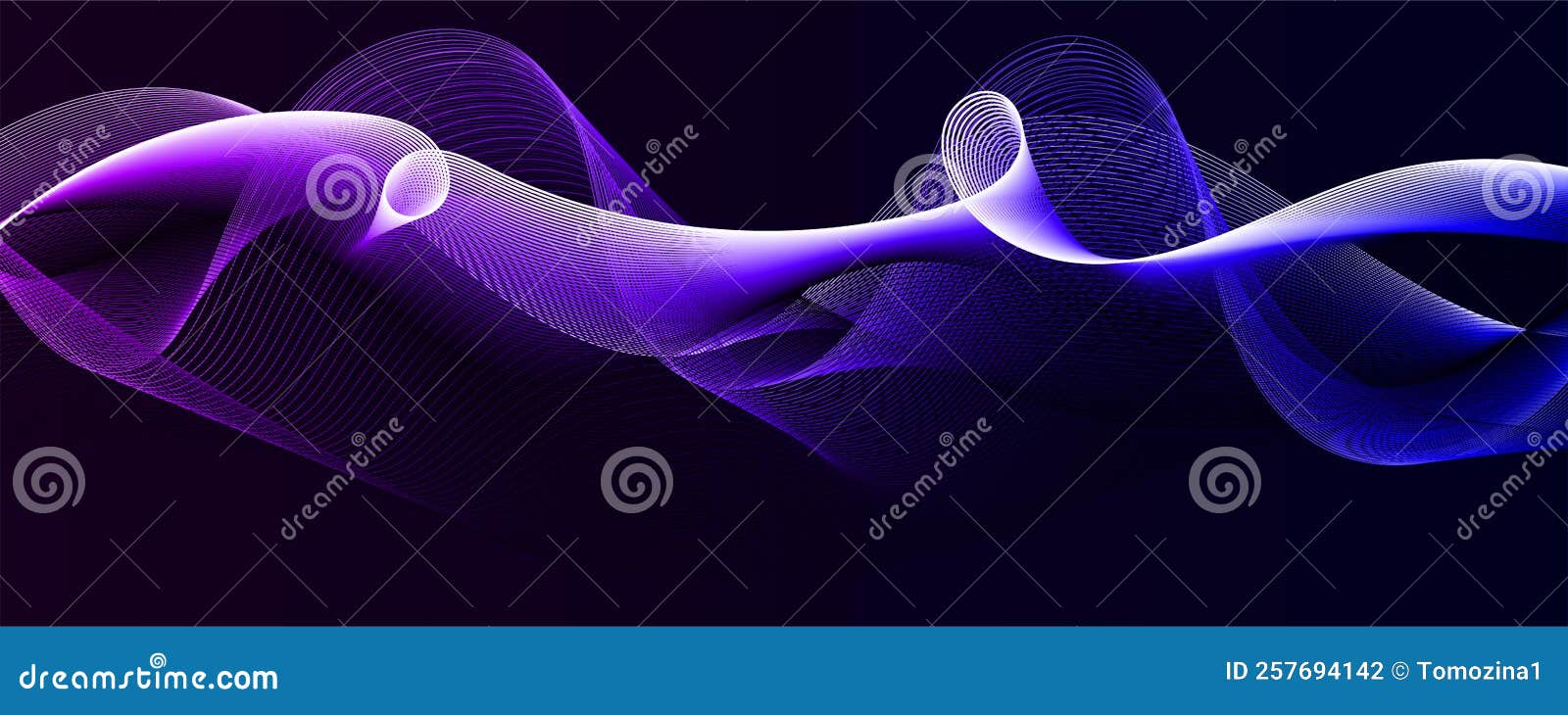 Wavy Fluid, Thin Waves, Abstract Lines Stock Vector - Illustration of ...