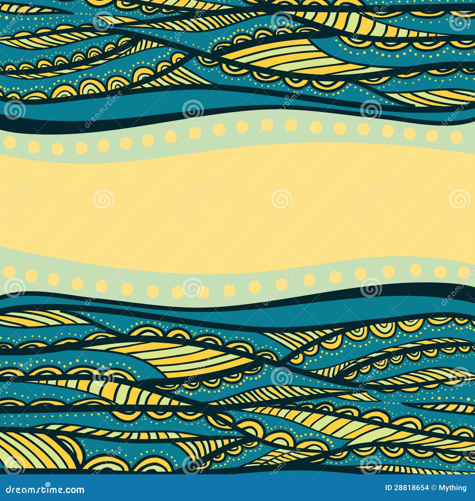 Wavy frame stock vector. Illustration of creative, doodle - 28818654