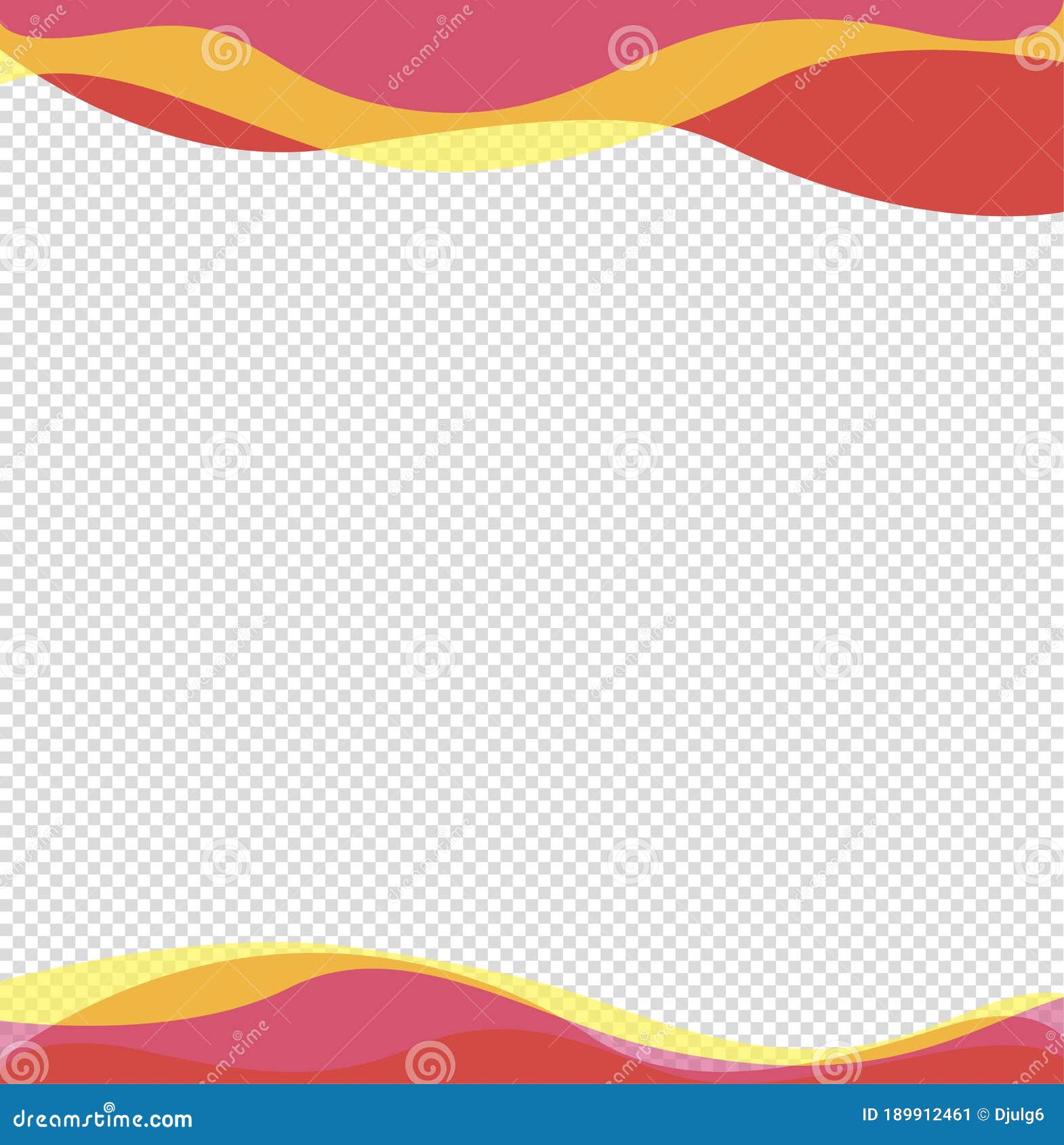 Wavy Frame Design Element. Decor for Brochure, Banner, Flyer. Color ...