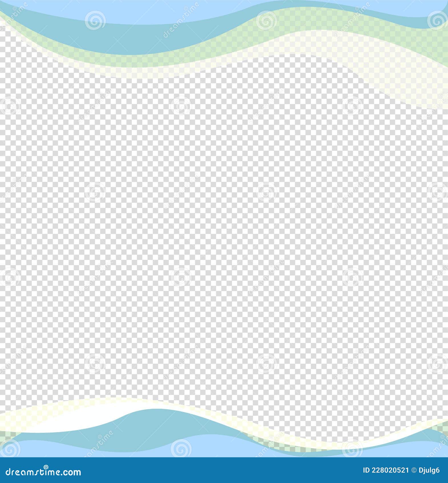 Wavy Frame Design Element. Decor for Brochure, Banner, Flyer. Color ...