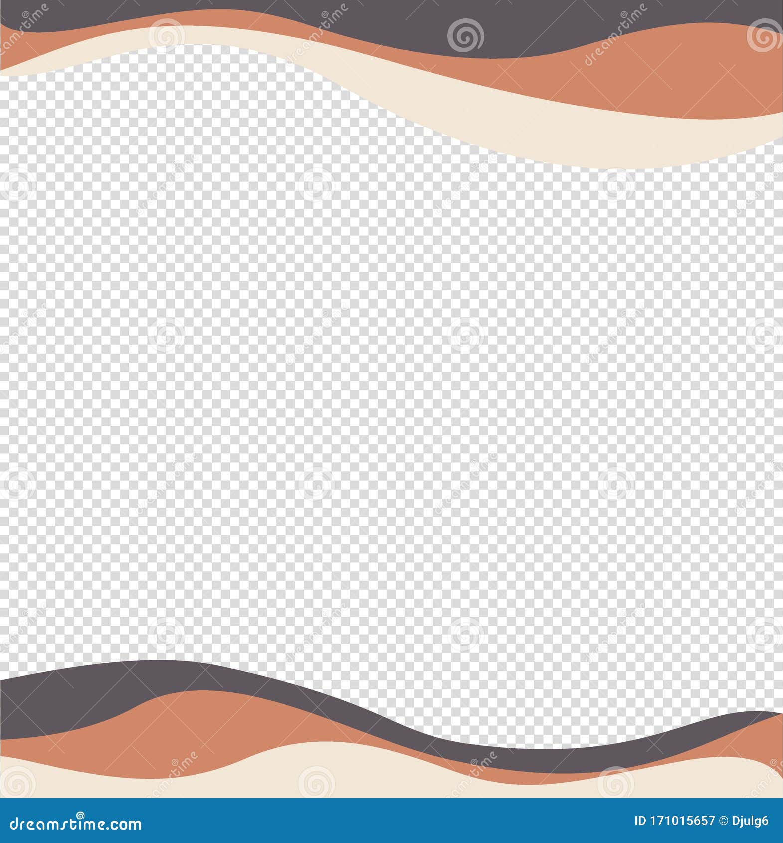 Wavy Frame Design Element. Decor for Brochure, Banner, Flyer. Color ...