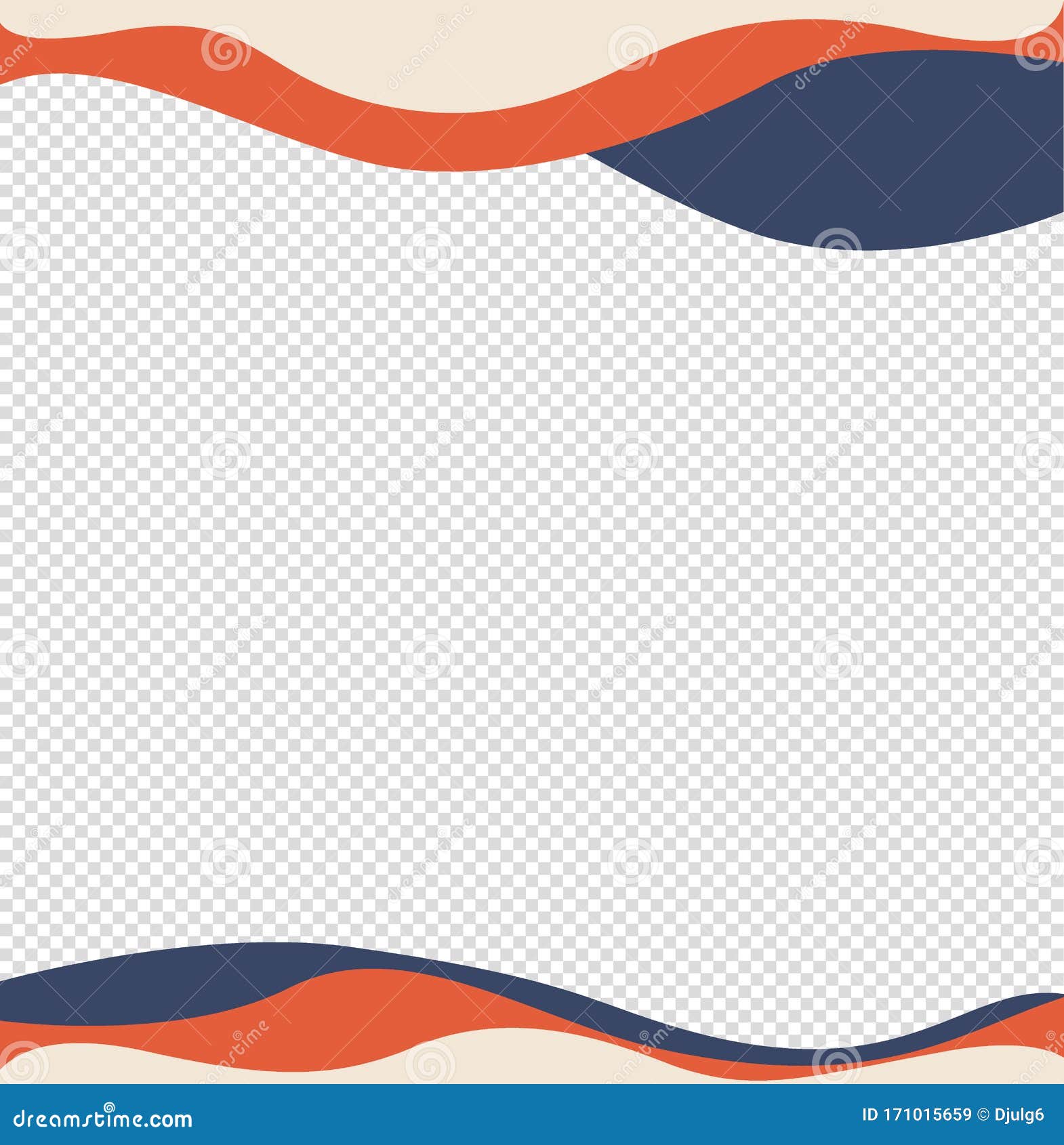 Wavy Frame Design Element. Decor for Brochure, Banner, Flyer. Color ...