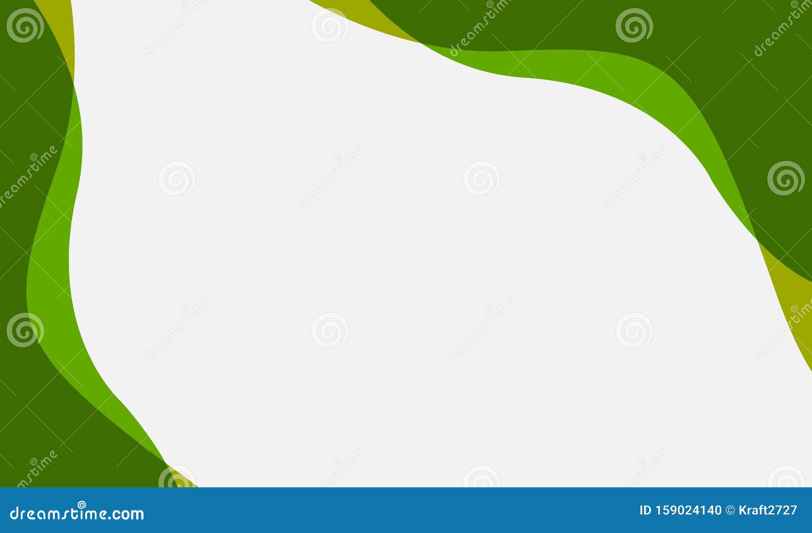 Wavy frame in green stock vector. Illustration of bright - 159024140