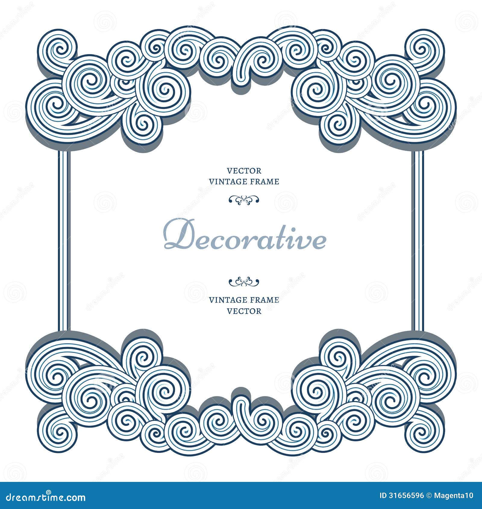 Wavy frame stock vector. Illustration of decorative, ornamental - 31656596