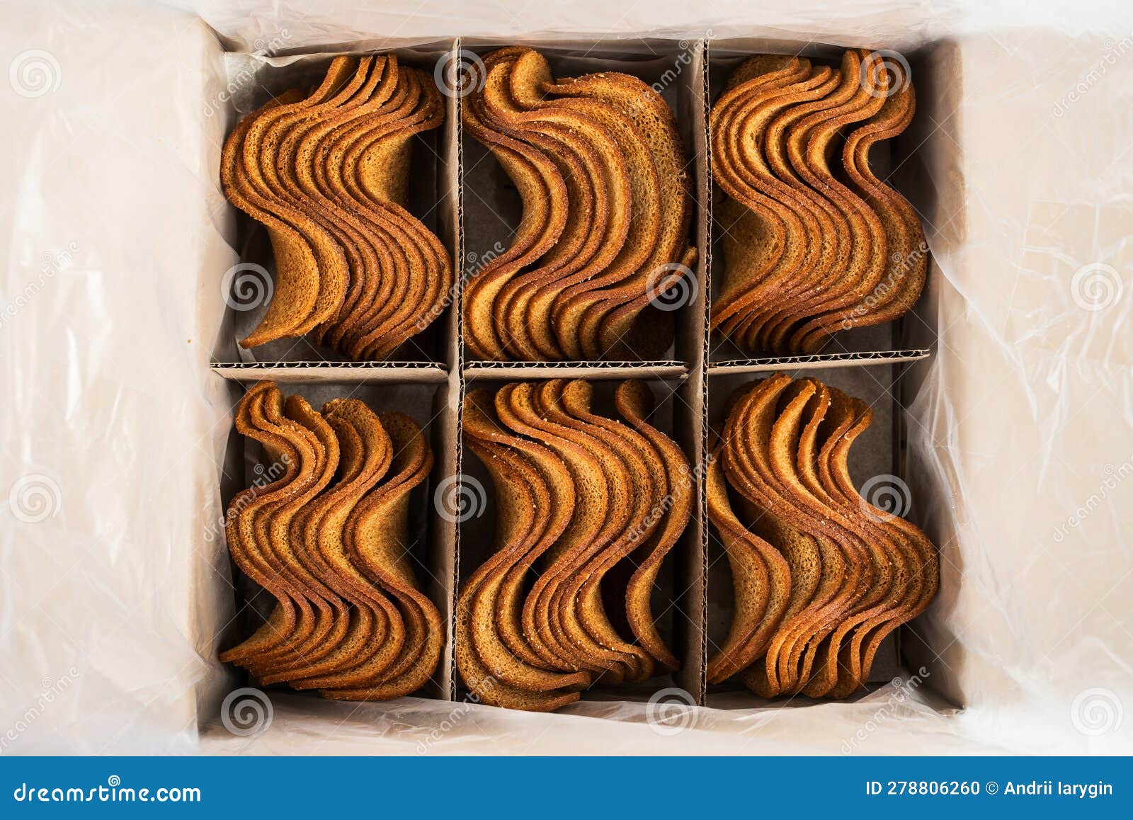 Wavy Fried Breadbeer Snack in a Box Stock Photo - Image of cracker ...