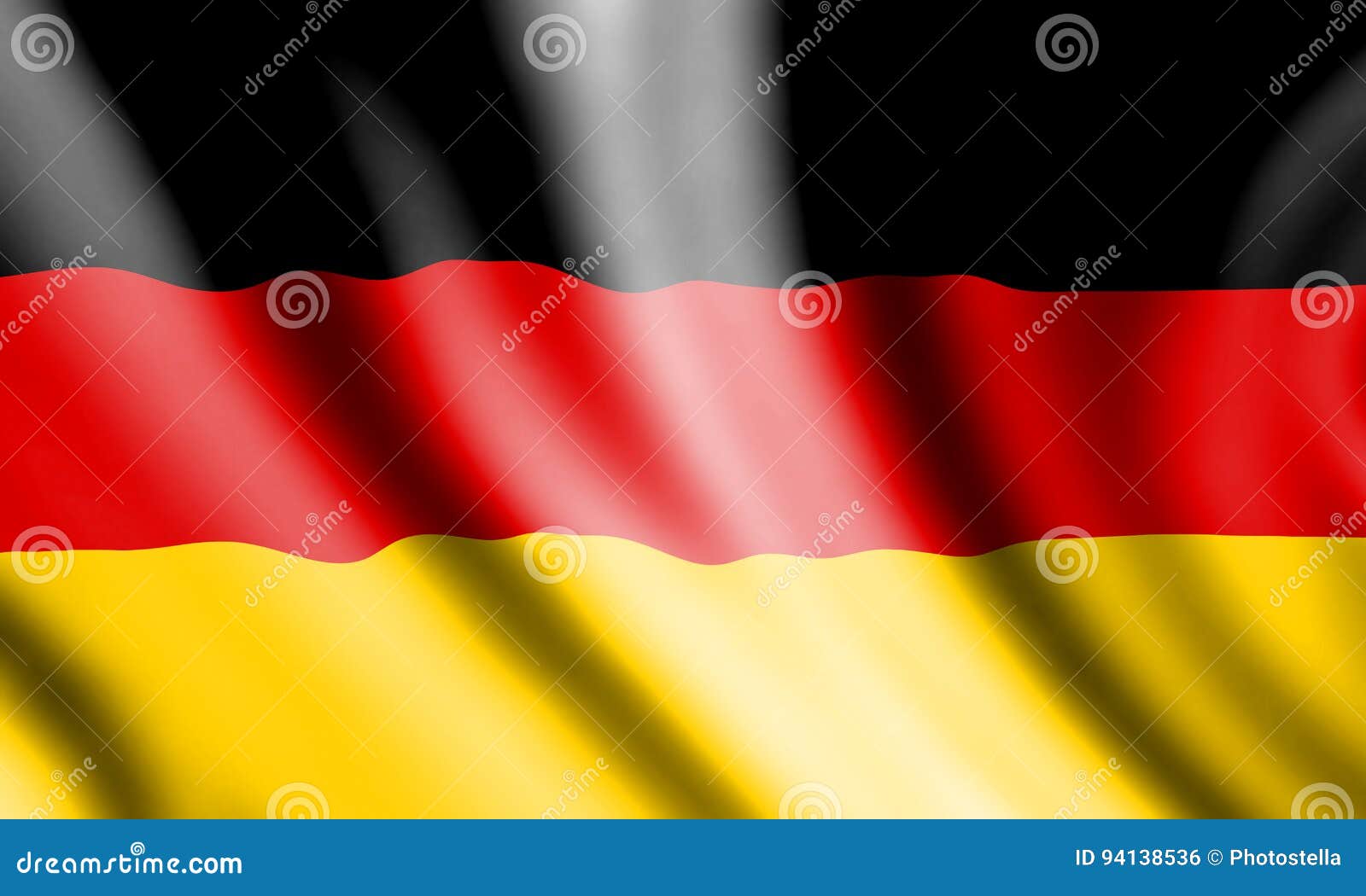 Wavy German Flag Illustration Stock Illustration - Illustration of wind ...