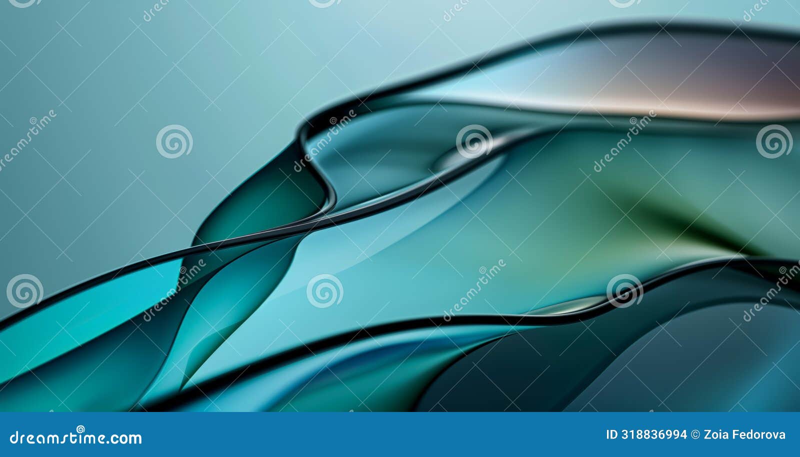 Wavy Glass Shapes Background Stock Illustration - Illustration of ...