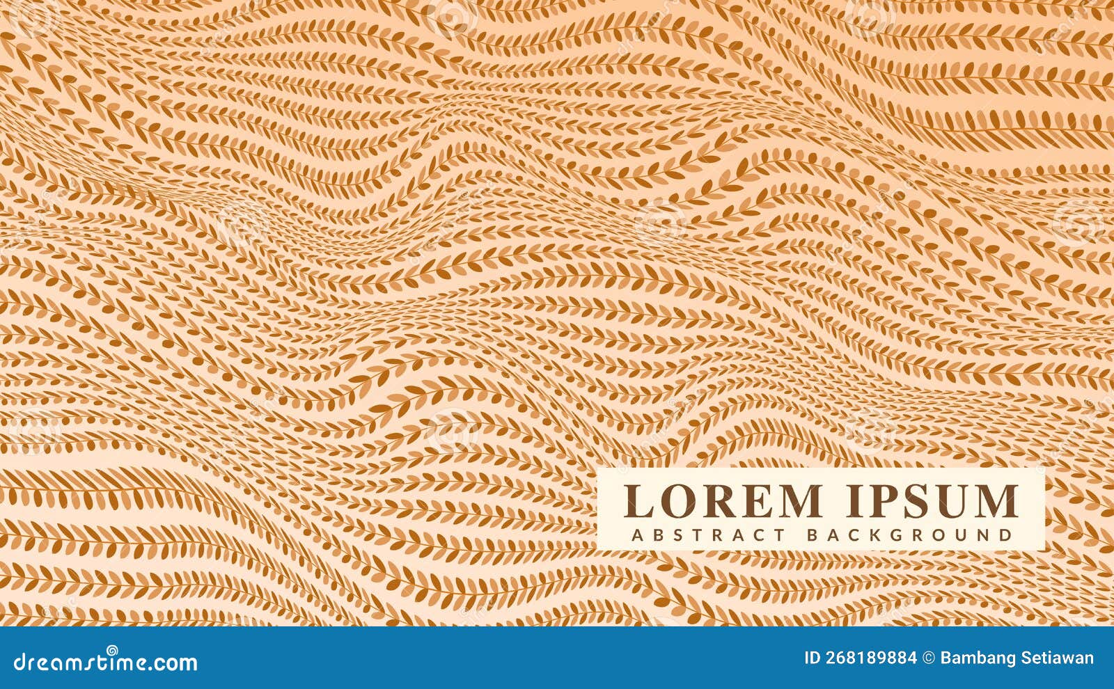 Wavy Gold Leaves Pattern. Decorative Classic Background Design Stock ...