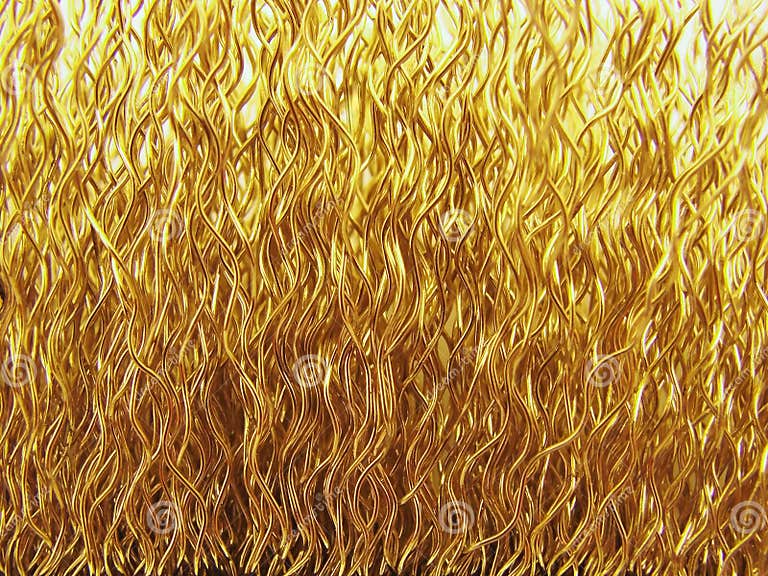 Wavy golden wires stock image. Image of metal, brush, wires - 2172455