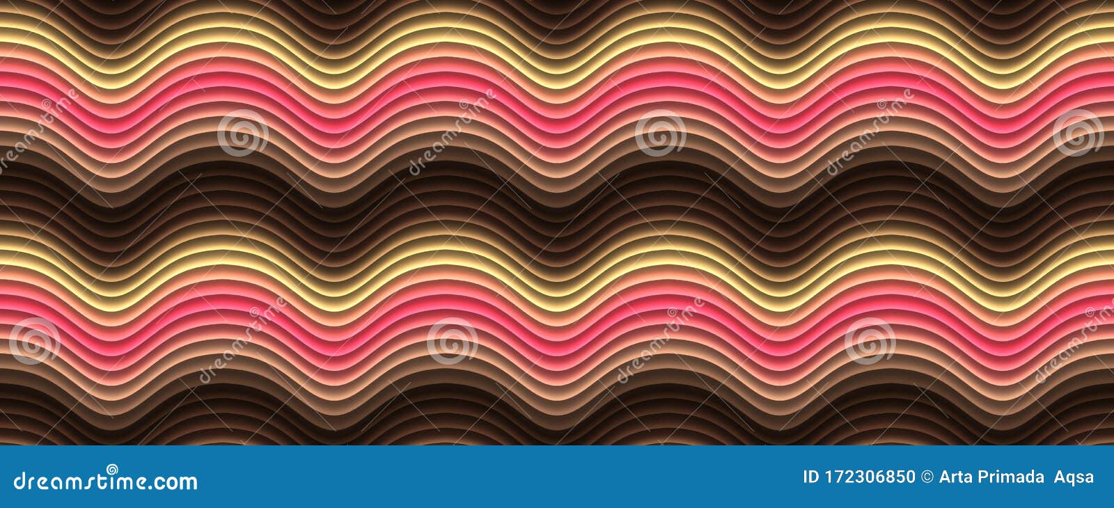 Wavy Gradient Lines Like Layers of Steak Stock Illustration ...
