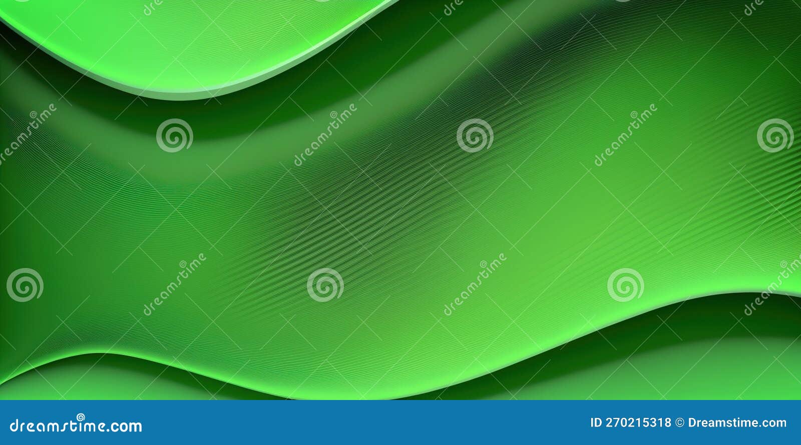 Wavy Green Background with Shadows. Ai Generated Stock Illustration ...
