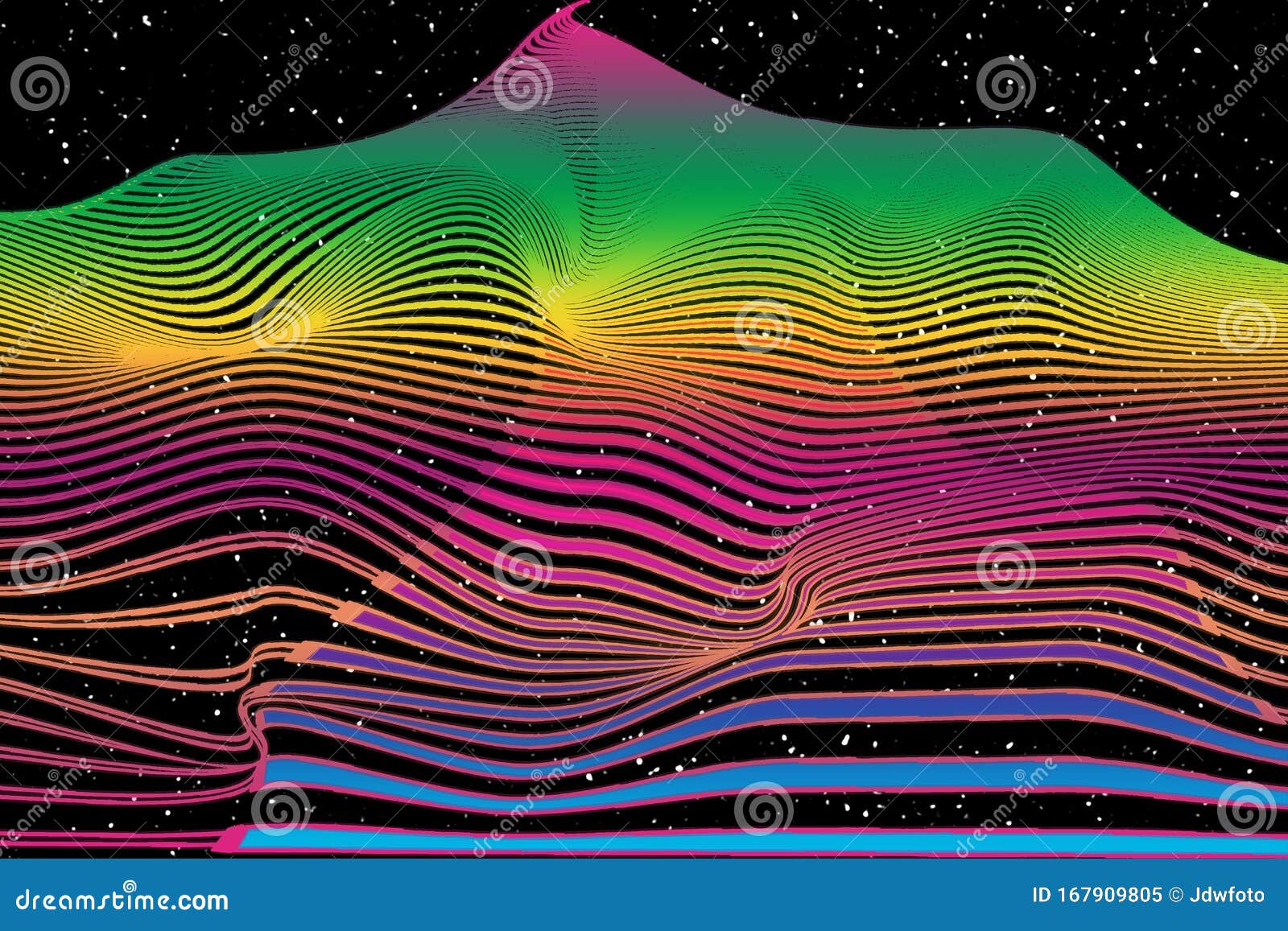 Wavy Grid stock illustration. Illustration of psychedelic - 167909805