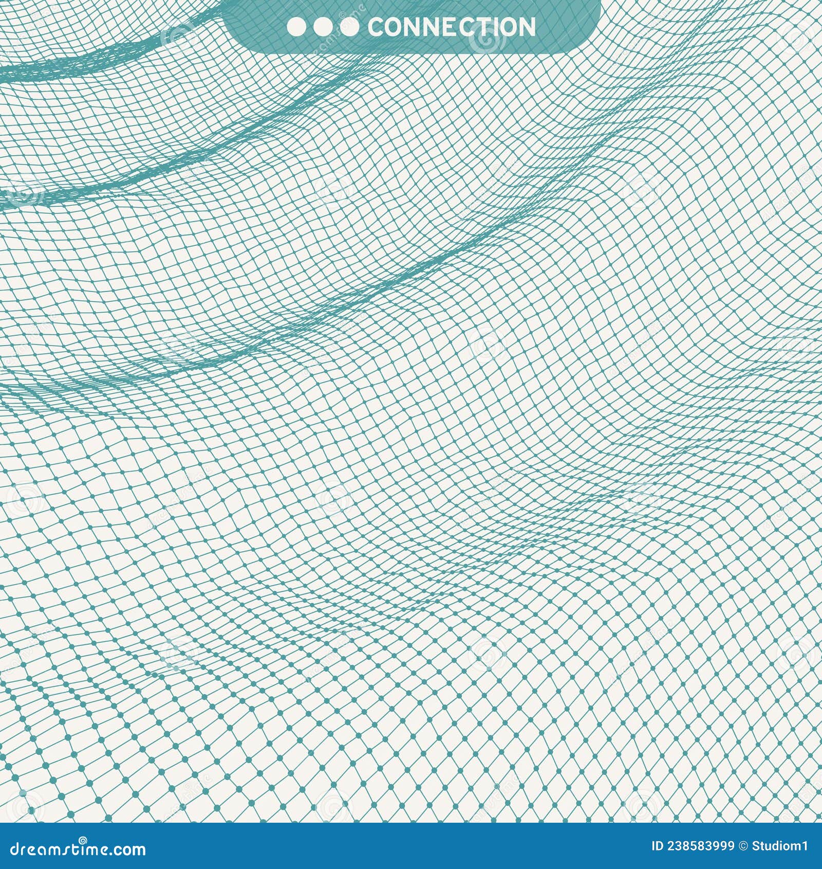 Wavy Grid Background. 3d Abstract Vector Illustration Stock Vector ...