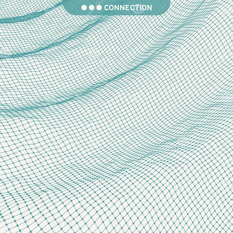 Wavy Grid Background. 3d Abstract Vector Illustration Stock Vector ...