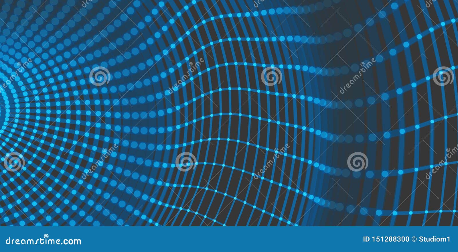 Wavy Grid Background. 3d Abstract Vector Illustration Stock Vector ...