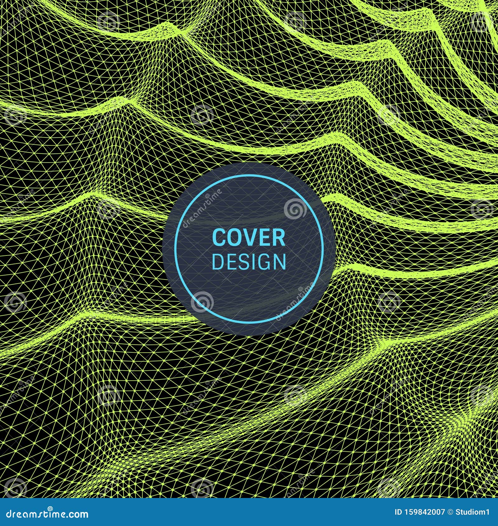 Wavy Grid Background. 3d Abstract Vector Illustration Stock Vector ...