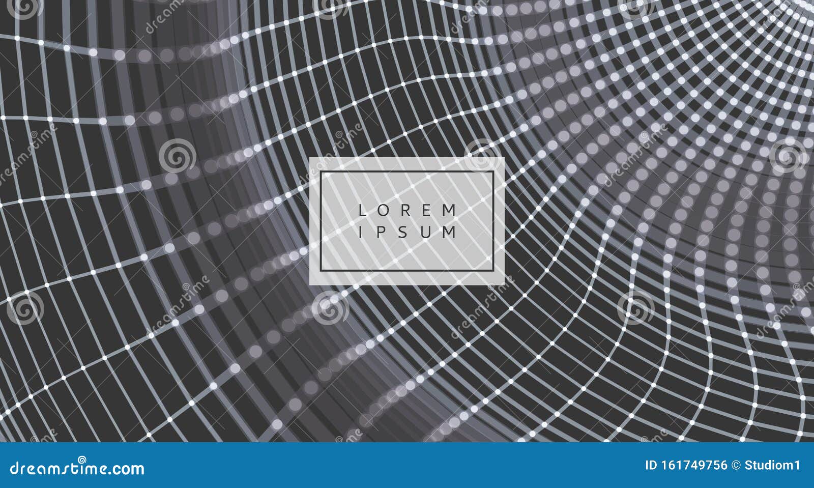 Wavy Grid Background. 3d Abstract Vector Illustration Stock Vector ...