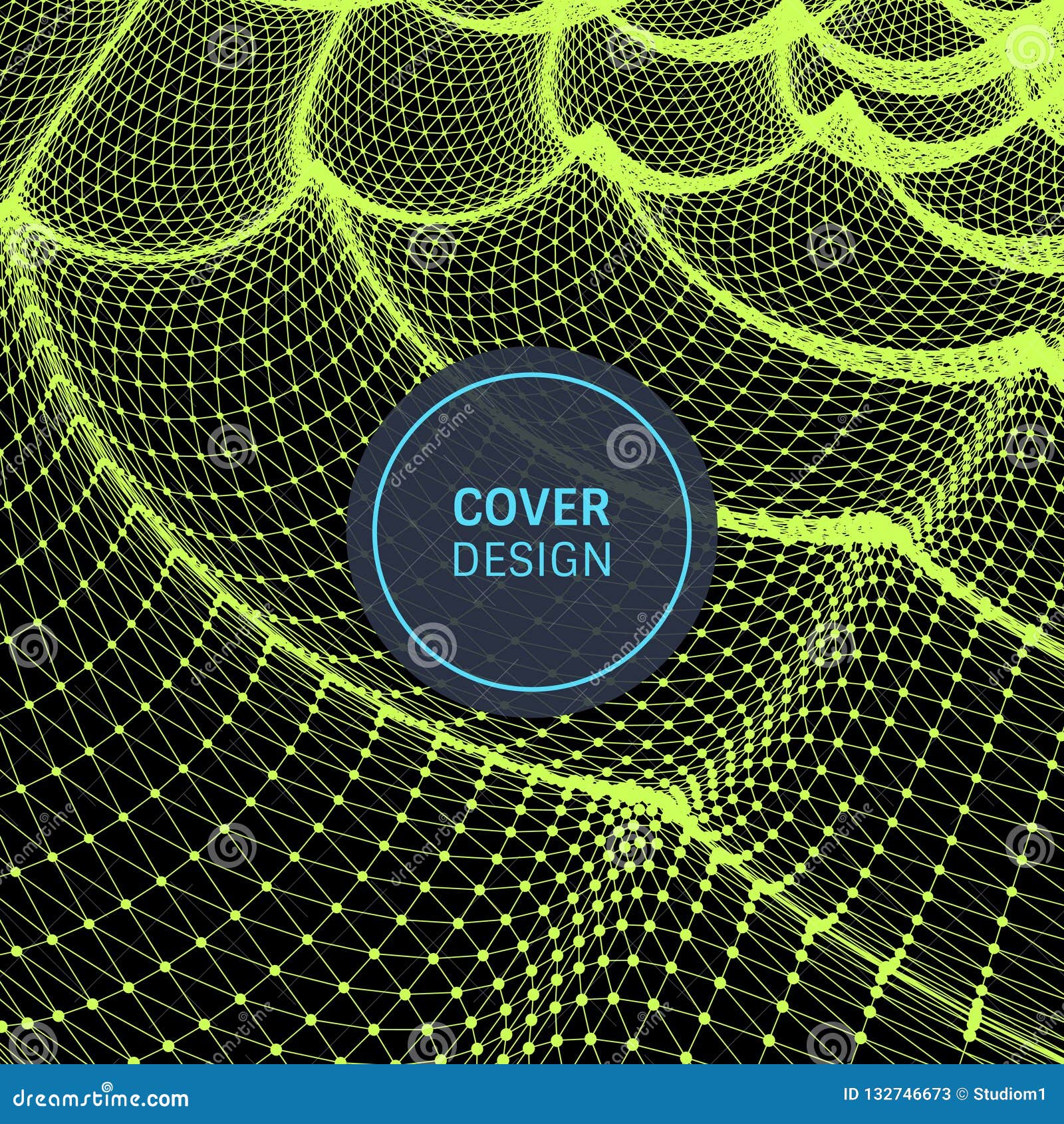 Wavy Grid Background. 3d Abstract Vector Illustration Stock Vector ...