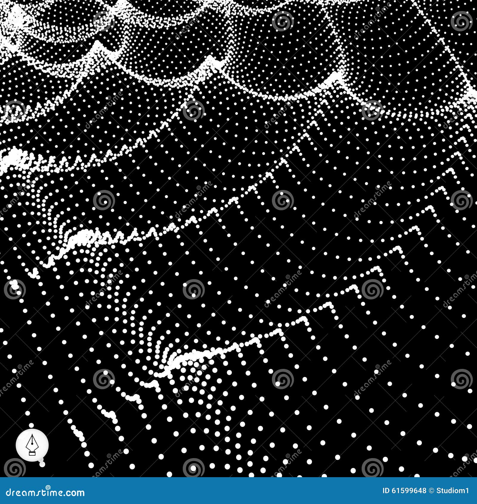 Wavy Grid Background. 3d Vector Illustration. Stock Vector ...