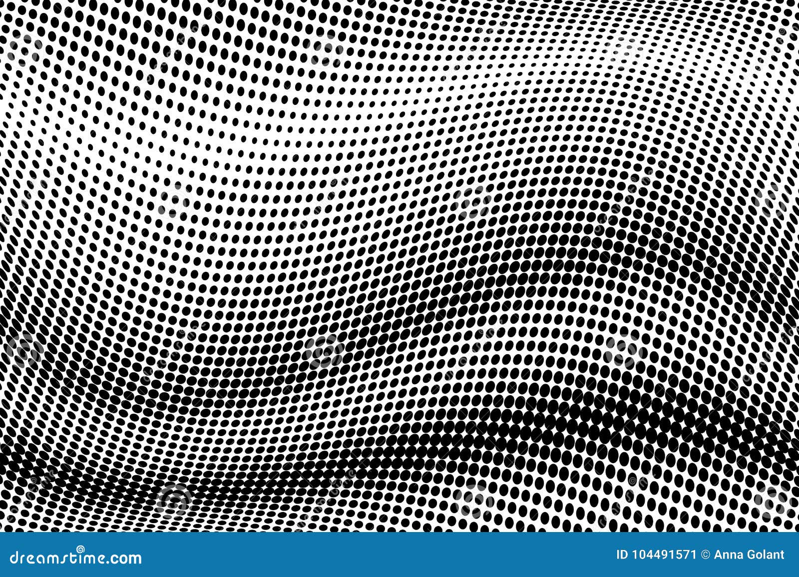 Wavy Halftone Background. Comic Dotted Pattern. Pop Art Style Stock ...