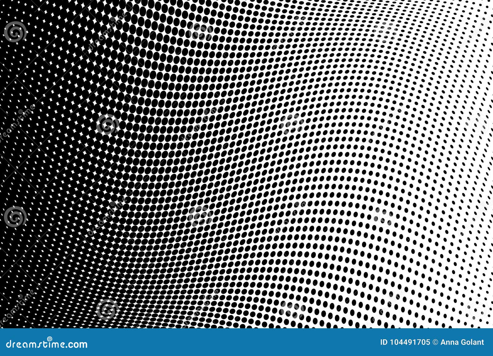Wavy Halftone Background. Comic Dotted Pattern. Pop Art Style Stock ...