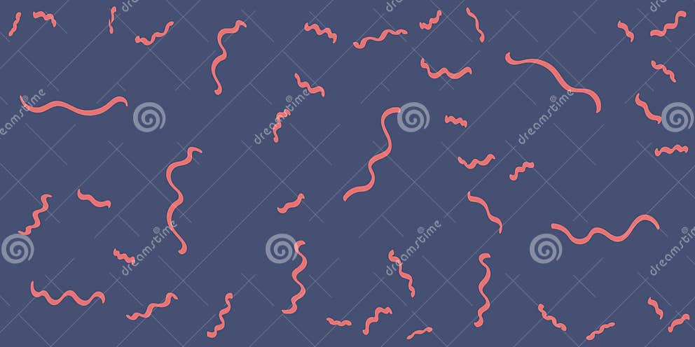 Wavy Hand Drawn Red Lines Pattern - Texture, Editable Vector Background ...
