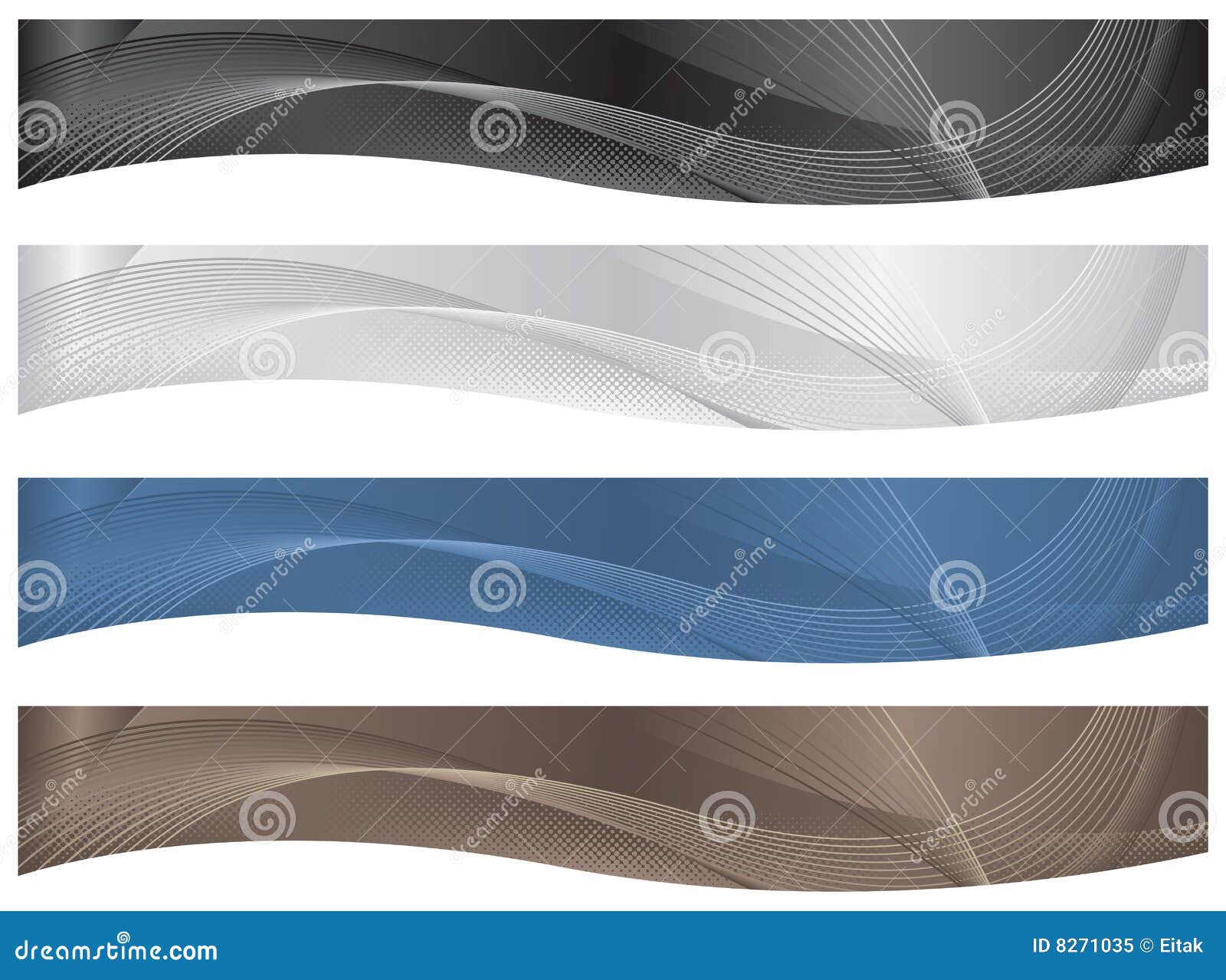 Wavy Headers/Banners - Neutrals Stock Vector - Illustration of banner ...