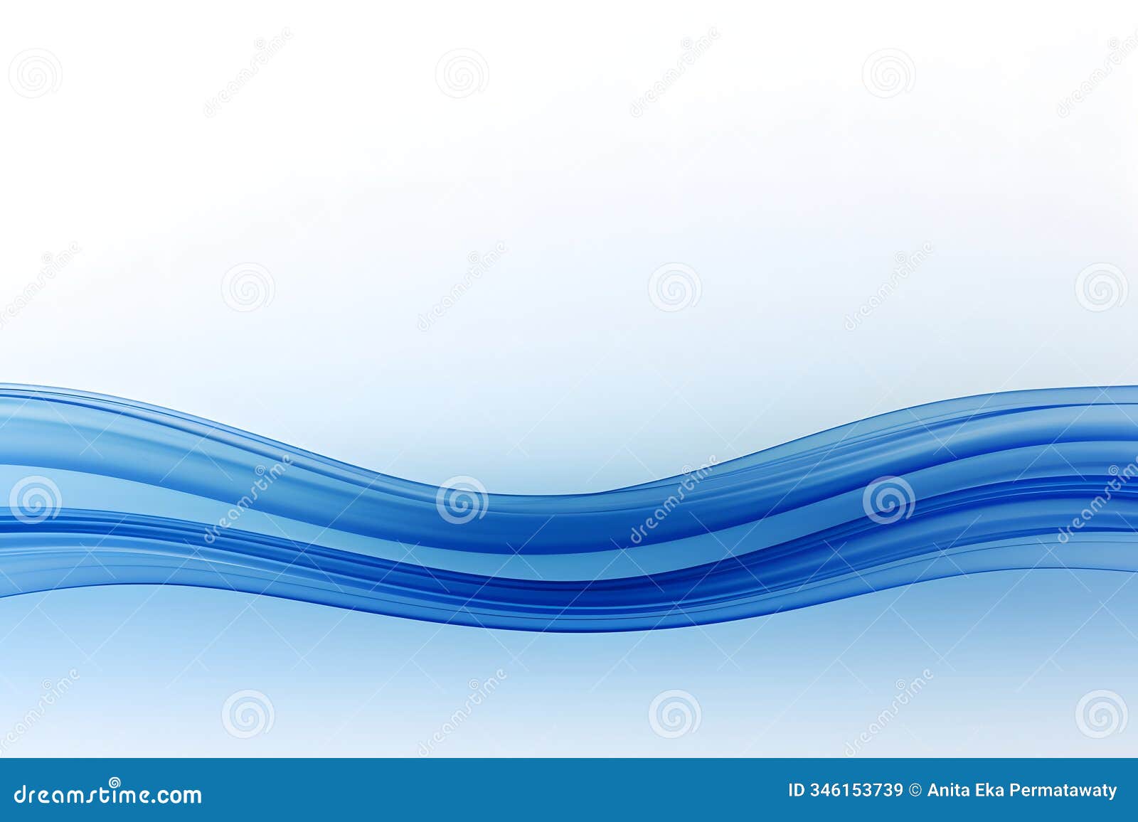 Wavy Horizontal Lines in Blue on White Background Stock Illustration ...