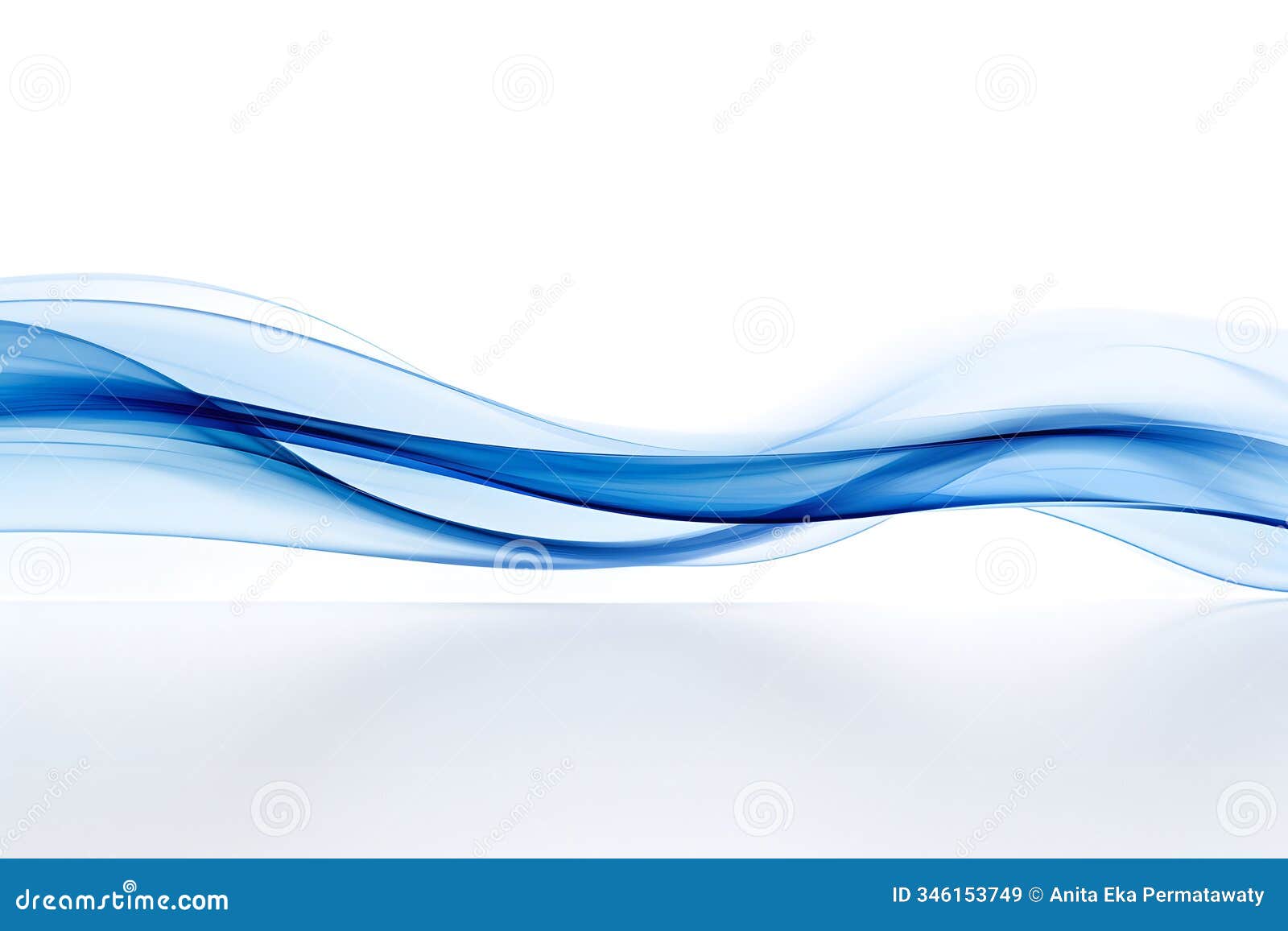 Wavy Horizontal Lines in Soft Blue on White Background Stock ...