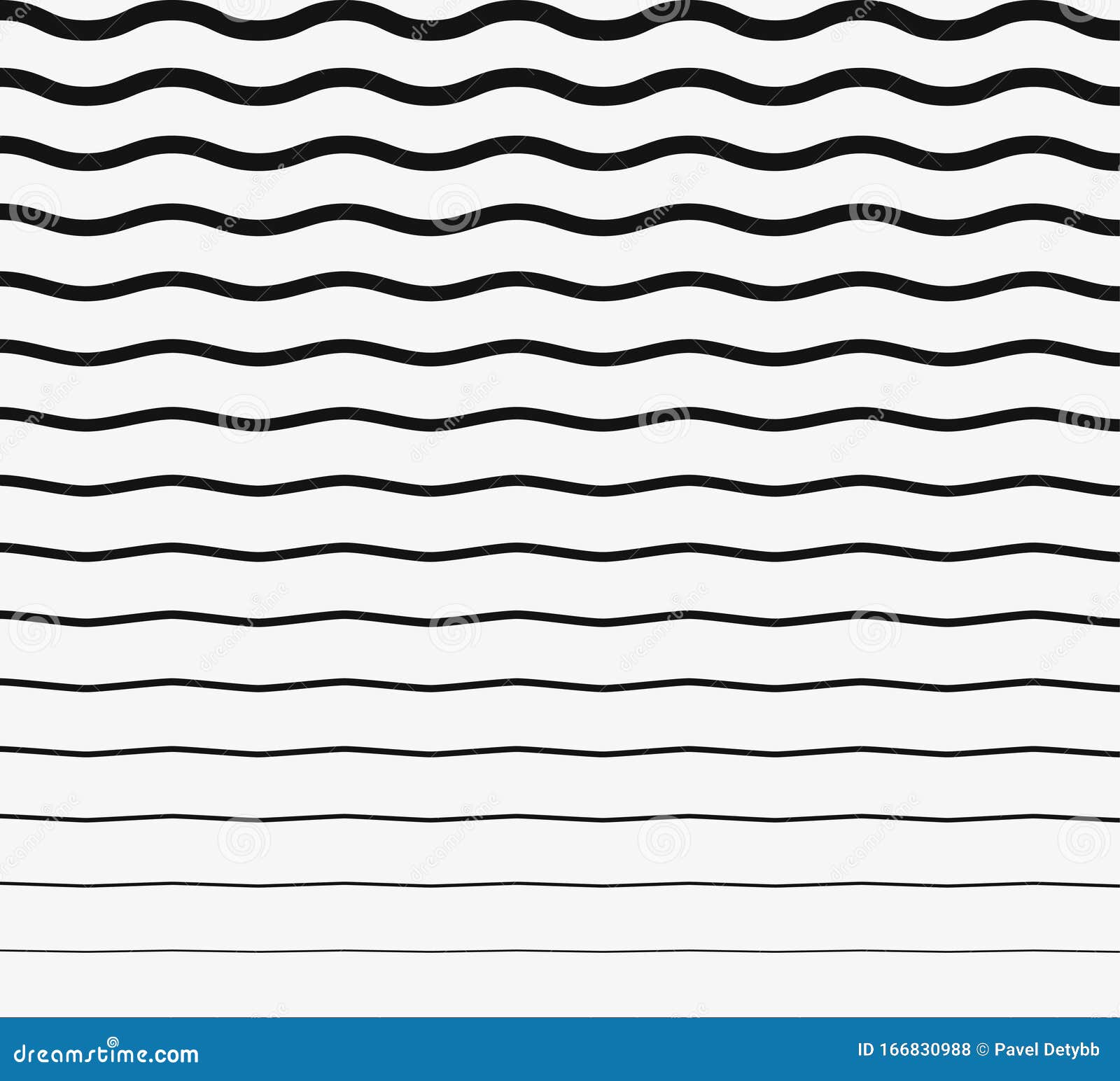 Wavy Horizontal Lines. Vector Illustration, Flat Design Stock ...